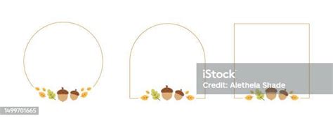 귀여운 봄 가을 프레임 기하학적 모양 테두리 템플릿 세트 판매 게시물 프로모션 포스터 배너 초대장 또는 인사말 카드 벡터 그림입니다 0명에 대한 스톡 벡터 아트 및 기타