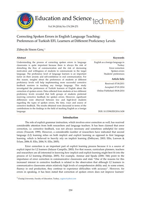 pdf correcting spoken errors in english language teaching