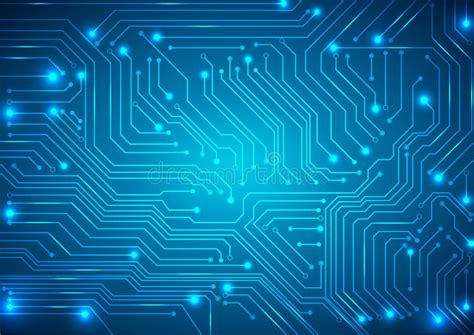 Abstract Vector Background With High Tech Circuit Board Stock Vector Illustration Of Digital