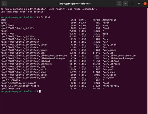 zfs file system and snapshot management