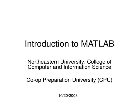 PPT Introduction To MATLAB PowerPoint Presentation Free Download ID 906841
