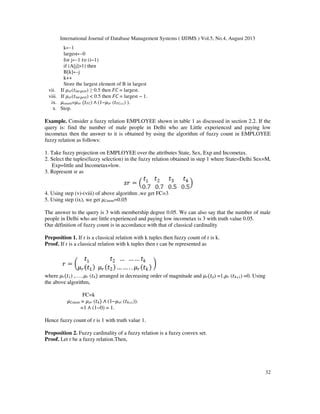 FUZZY STATISTICAL DATABASE AND ITS PHYSICAL ORGANIZATION PDF