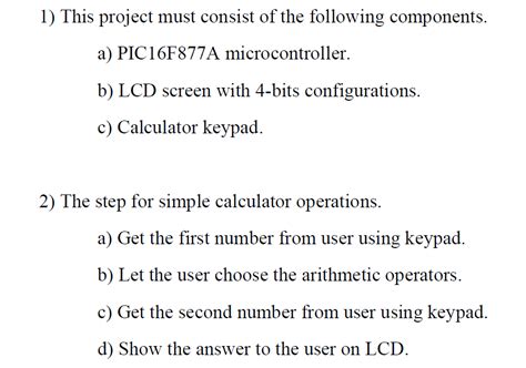 Solved Using Software Mikroc For Pic Follow The Parts As