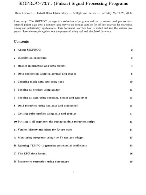 Pulsar Signal Processing Programs Form Fill Out And Sign Printable PDF Template AirSlate