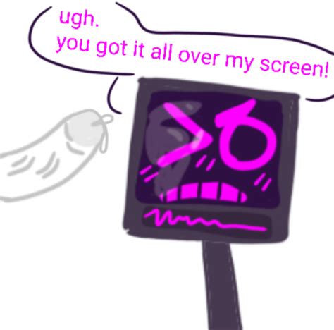 Rule 34 2d Angry Beepo Fandroid Blowjob Cum Cum On Face Cum On Screen Embarrassed