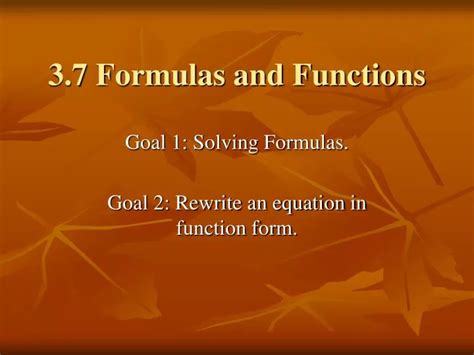 PPT Formulas And Functions PowerPoint Presentation Free Download ID