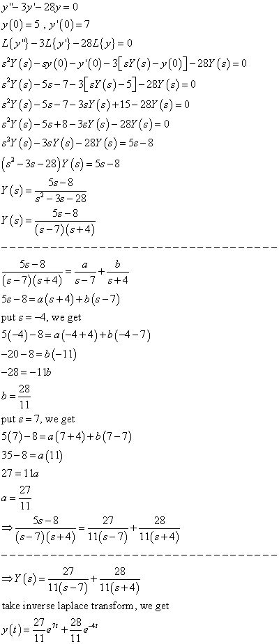 Differential Equations Solved Examples Homogeneous Differential Equation Using Laplace Transform