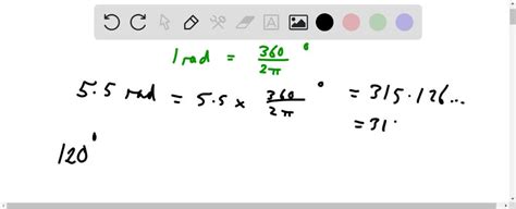 Solved Recall That An Angle Making A Full Rotation Measures 360 Degrees Or 2v Radians What Is