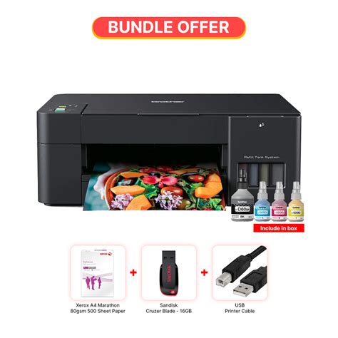 Brother DCP T420W All In One Ink Tank Refill System Printer Bundle