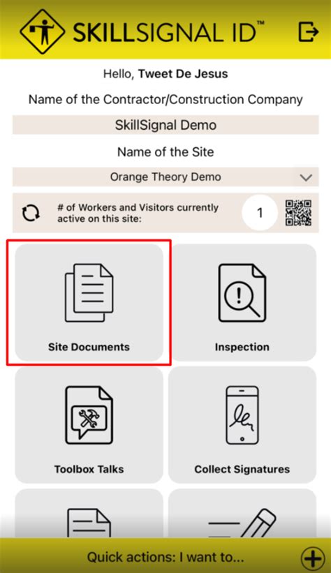 What Is In Site Documents Module Skillsignal Safety And Compliance