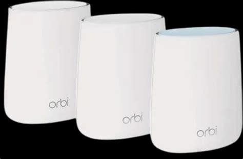 White Netgear Orbi Rbk Tri Band Mesh Wifi Wireless Router For Home Office Mbps At
