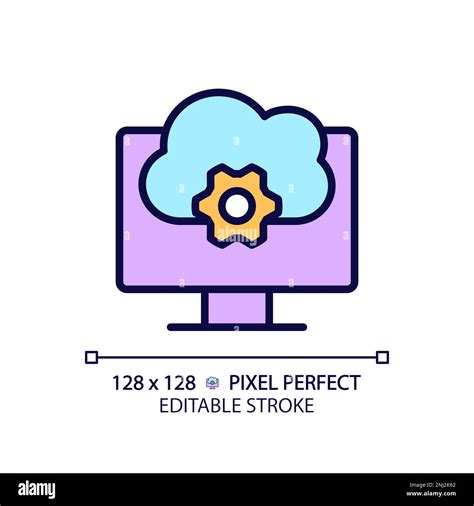 Cloud Based Software Pixel Perfect RGB Color Icon Stock Vector Image Art Alamy