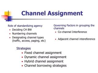 Ppt Frequency Management And Channel Assignment Powerpoint