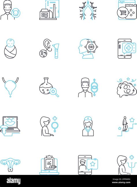 Skeleton Linear Icons Set Bs Anatomy Skeletal Joints Skull