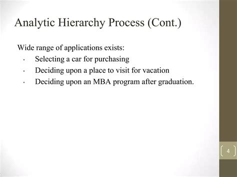 Analytic Hierarchy Process Pptx Automotive