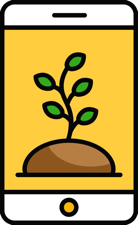 Illustration Of Leaf Plant In Smartphone Screen Icon Vector Art At Vecteezy