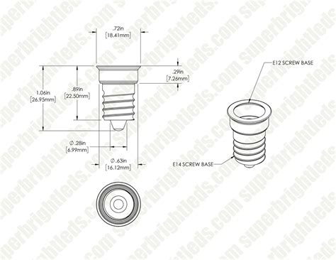 E12 Base To E14 Base Socket Adapter Super Bright Leds