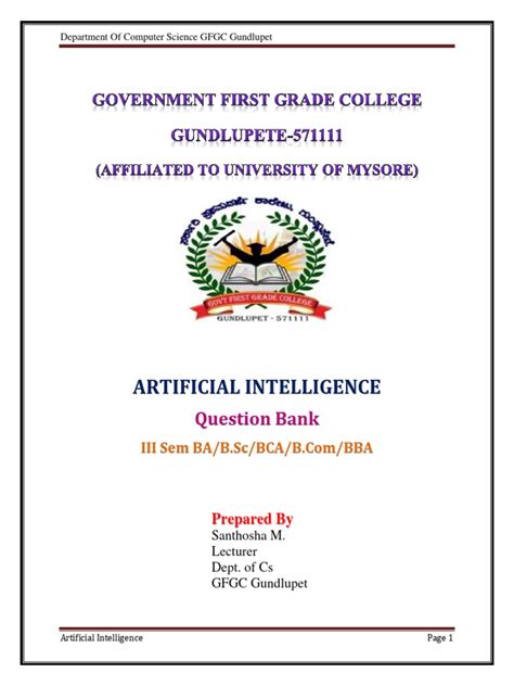Ai Question Bank 1 Pdf