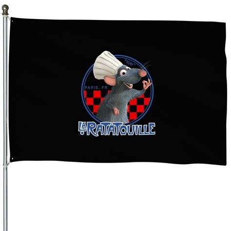 Disney Pixar Ratatouille Remy Chef Hat Portrait Graphic Tee House Flags