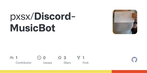 github pxsx discord musicbot