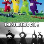 Teletubbies Black And White Blank Template Imgflip