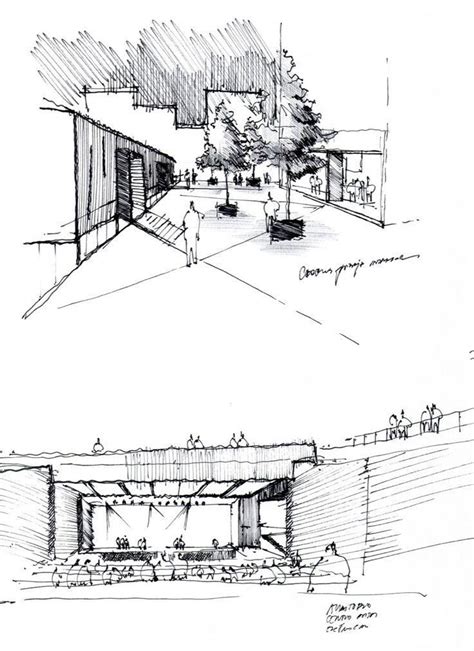 A Main Levée Bocetos Arquitectónicos Dibujos De Arquitectura Concepto Arte De Dibujo