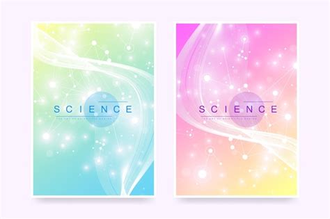 화려한 기술 브로셔 세트 무료 벡터