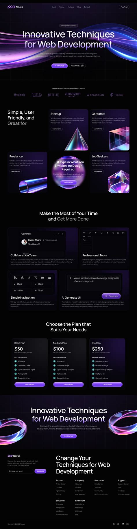 Nexus Web Development Agency By Sans Design For Sans Brothers On Dribbble