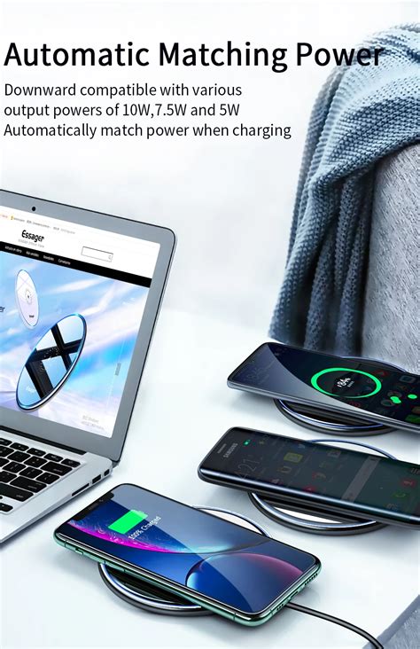 Швидка безпровідна зарядка 15W для телефона + кабель 1 метр Apple ...
