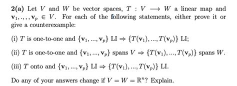 Solved A Let V And W Be Vector Spaces T V W A Linear Chegg