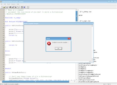 ERRO Unable To Execute Compiler Pawno SA MP HomeHots Tudo