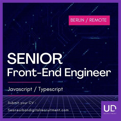 Urban Digital Recruitment Ltd On Linkedin Senior Frontendengineer
