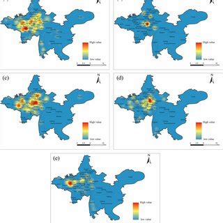 The Kernel Density Map Of Various Private Clinics In The Main Urban Download Scientific Diagram