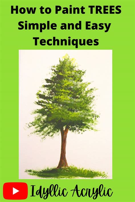 How To Paint Trees Step By Step 3 EASY TREES For Beginners Acrylic Painting Tutorial Tree