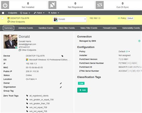 Forticlient Version Zero Trust Tagging Rule 7 2 3 Forticlient 7 2 0 Fortinet Document Library