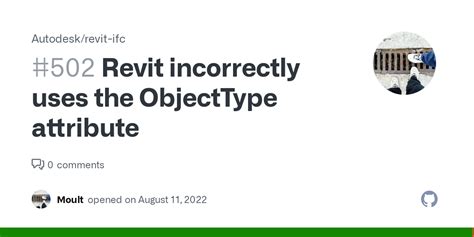 revit incorrectly uses the objecttype attribute · issue 502 · autodesk