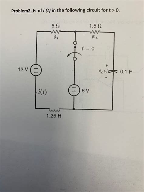 Solved Problem Find I T In The Following Circuit For T Chegg