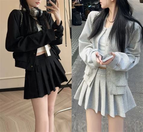 자켓스커트 상하세트 캐주얼룩 데일리룩 에이블리