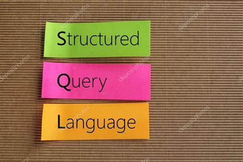 Texto Estructurado Del Lenguaje De Consulta Sql Sobre Notas Adhesivas Coloridas 2025