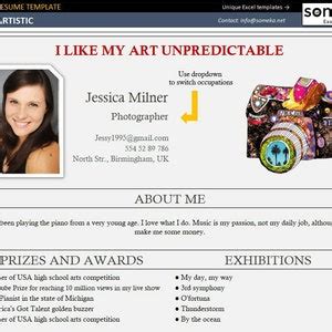 Resume Template Excel Template CV Template Professional Resume Template Executive Resume