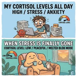 Cortisol Level Low Meme S And Images When Stress Takes A Day Off