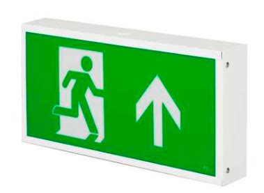 Xcite W LED Emergency Maintained Exit Box With Arrow Up Legend XCEBM ST Southern County Care
