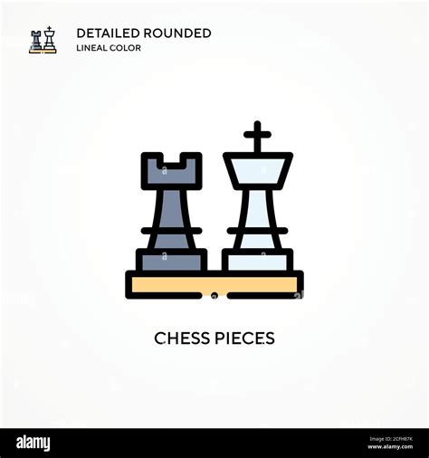 Chess Pieces Vector Icon Modern Vector Illustration Concepts Easy To Edit And Customize Stock