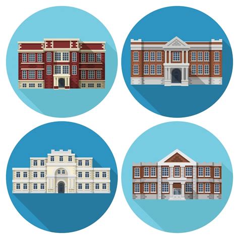 Vectores E Ilustraciones De Edificio Escuela Para Descargar Gratis Freepik