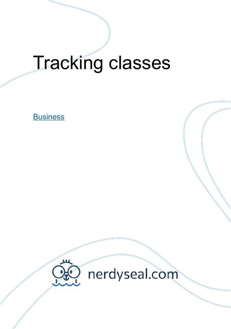 Tracking Classes 199 Words Nerdyseal