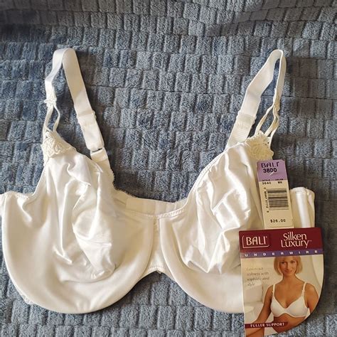Bali Silken Luxury Underwire White Bra Size 38dd White Bras Casual