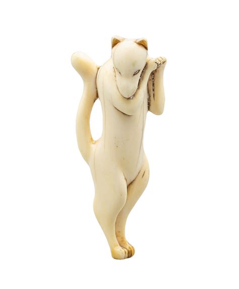 Netsuke Of A Dancing Fox Zandr Netsuke