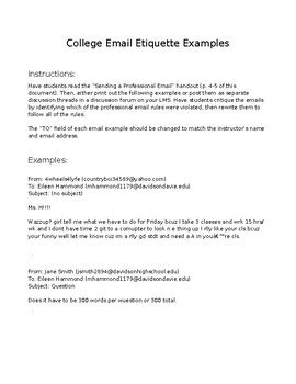 Guidelines For Sending A Professional Email With Activity TPT