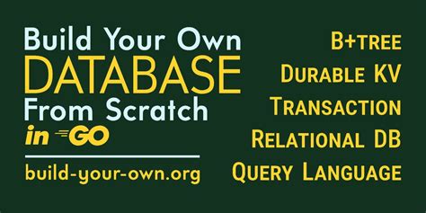 Build Your Own Database From Scratch Rprogramming