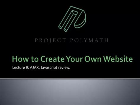 Ppt How To Create Your Own Website Powerpoint Presentation Free